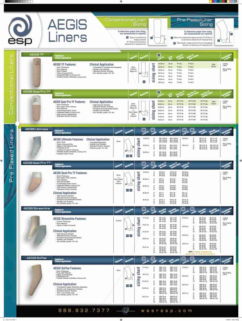 Aegis Ultimate | Pre-Flexed Prosthetic Liner | ESP